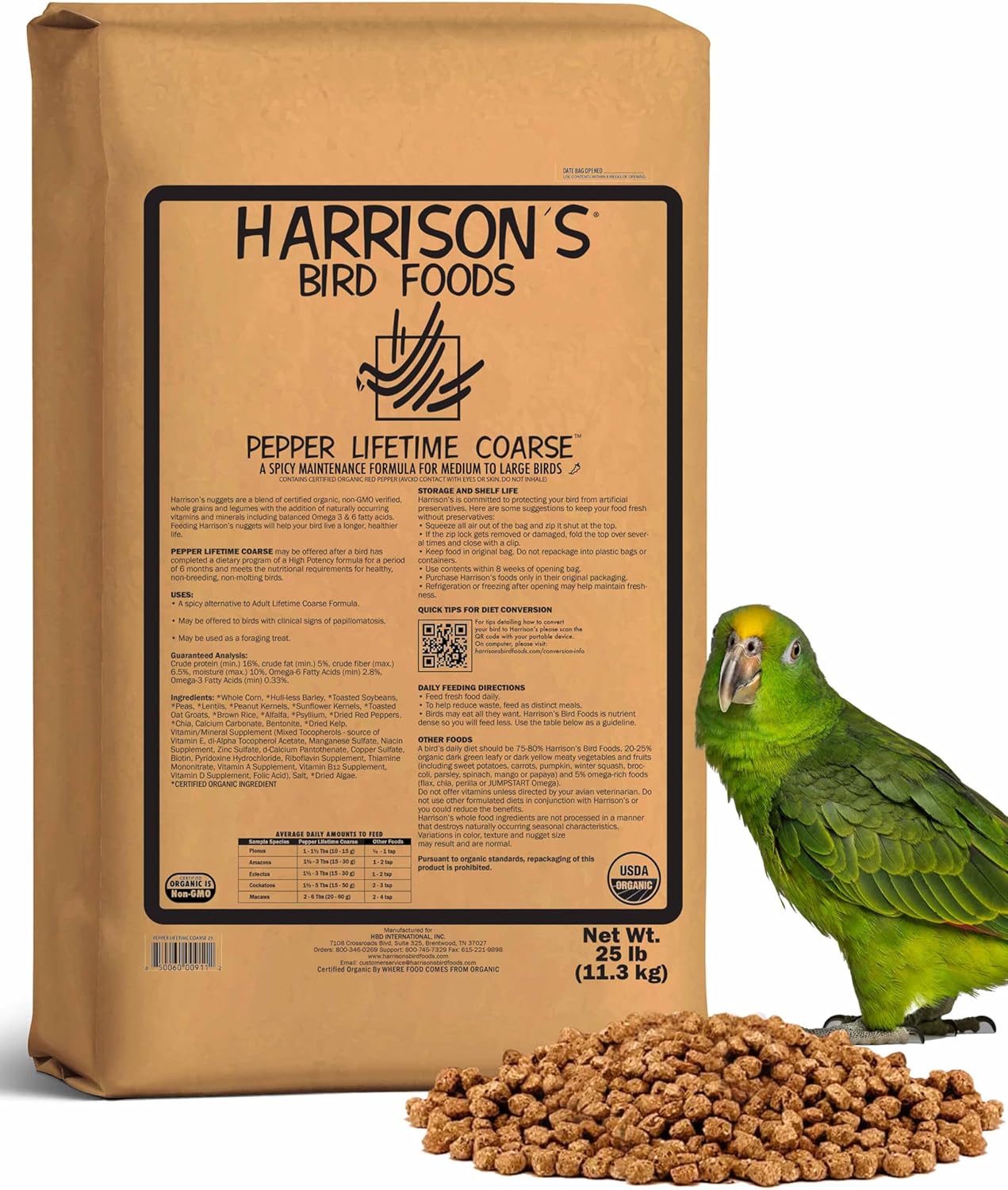 Harrison's Coarse Bird Food | Pepper 25 LB – BirdieBoutique.com